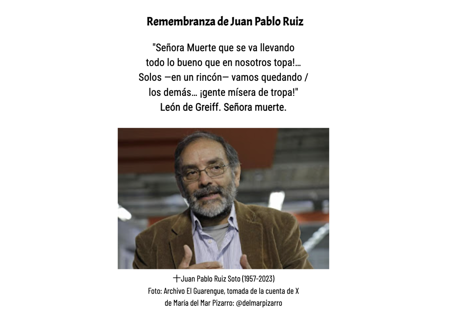 Homenaje A Juan Pablo Ruiz Soto Foro Nacional Ambiental Homenaje A Juan Pablo Ruiz Soto Foro Nacional Ambiental
